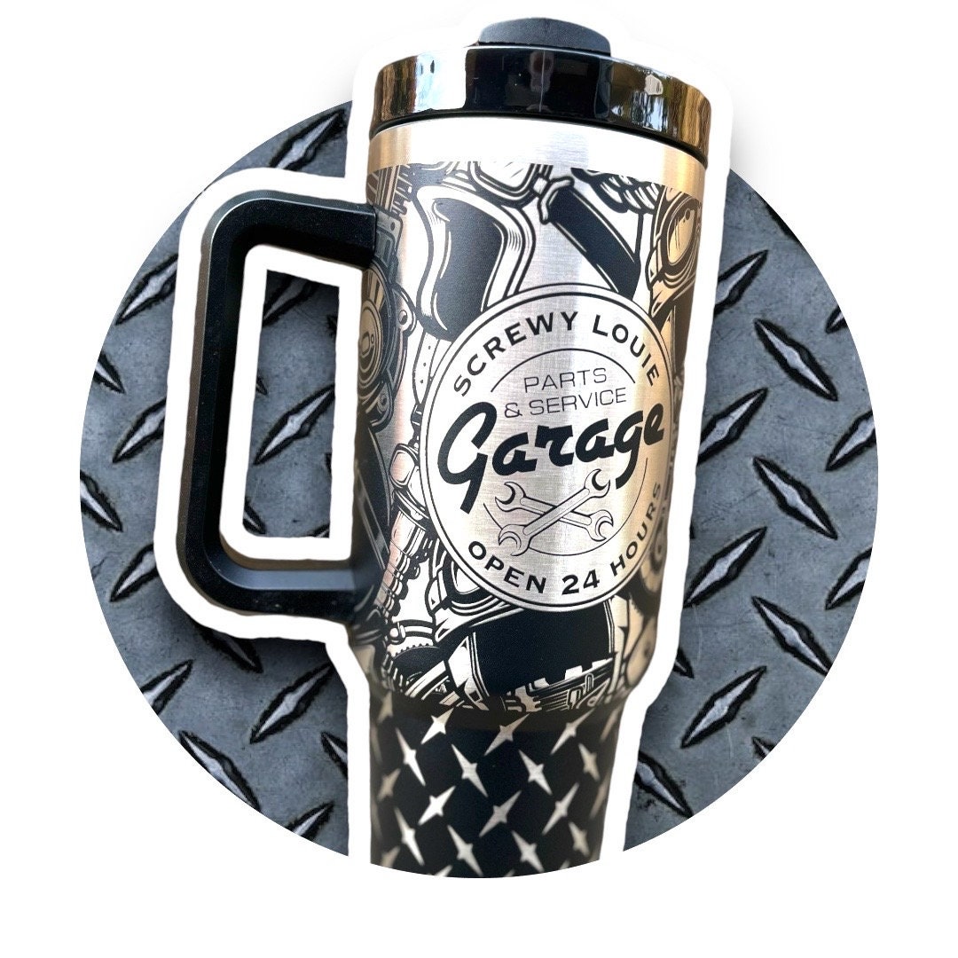 Motorcycle Engraved 40oz Tumbler, Personalized Mens Gift, Custom Cycle ...