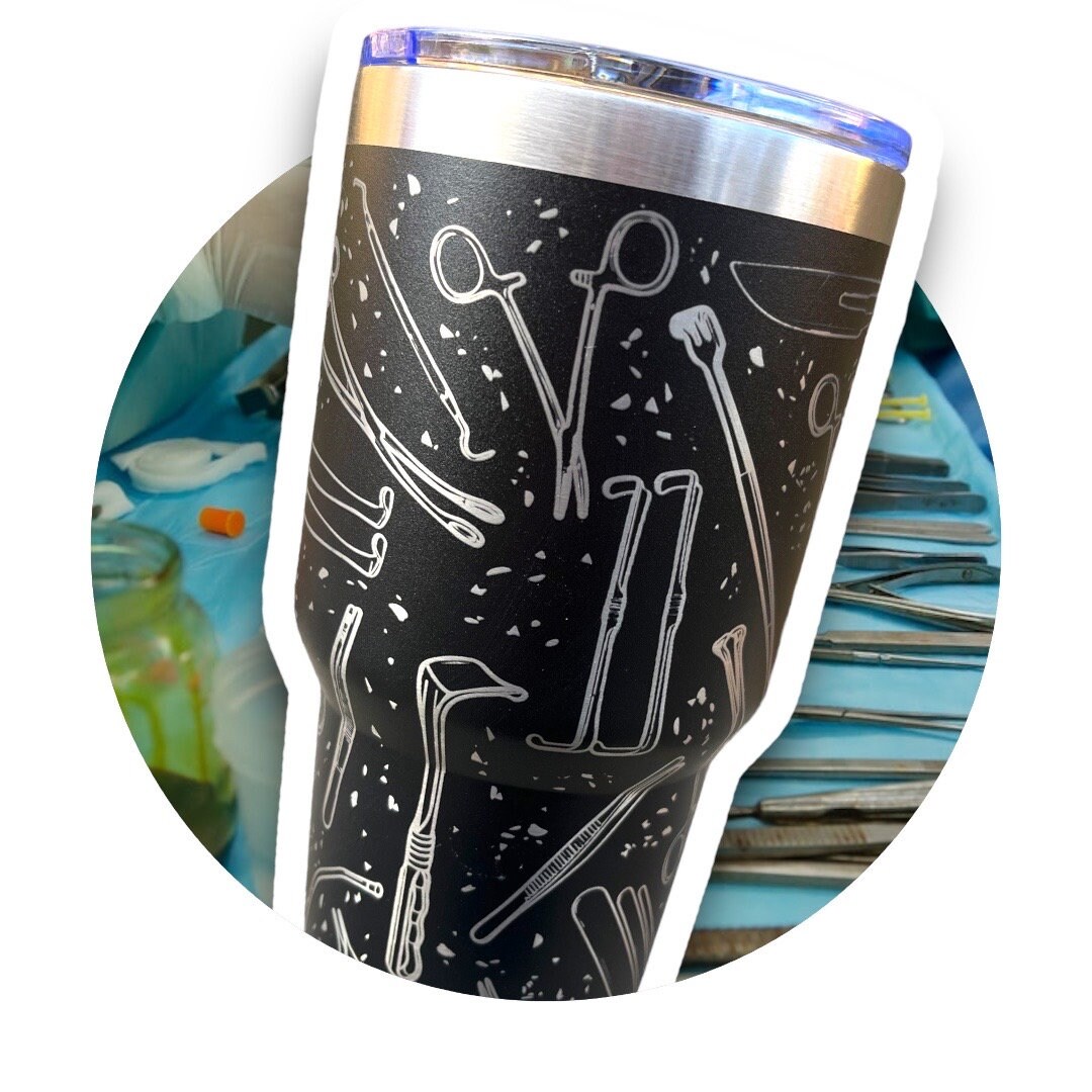 Surgical Tech Tumbler, 30oz Cup With Lid, Personalized Scrub Surgery ...