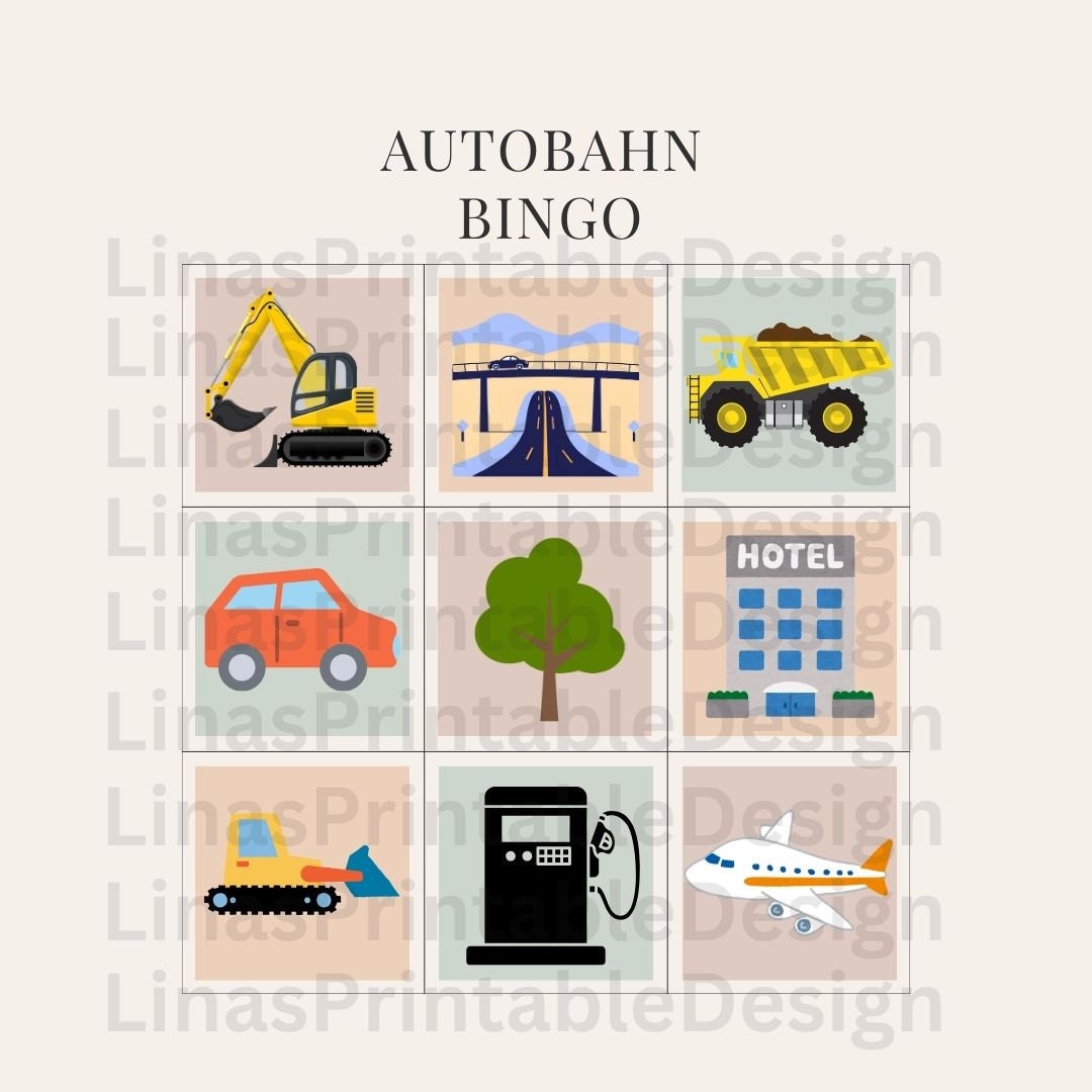 Car Ride Bingo for Children and Relaxing Car Rides - Etsy
