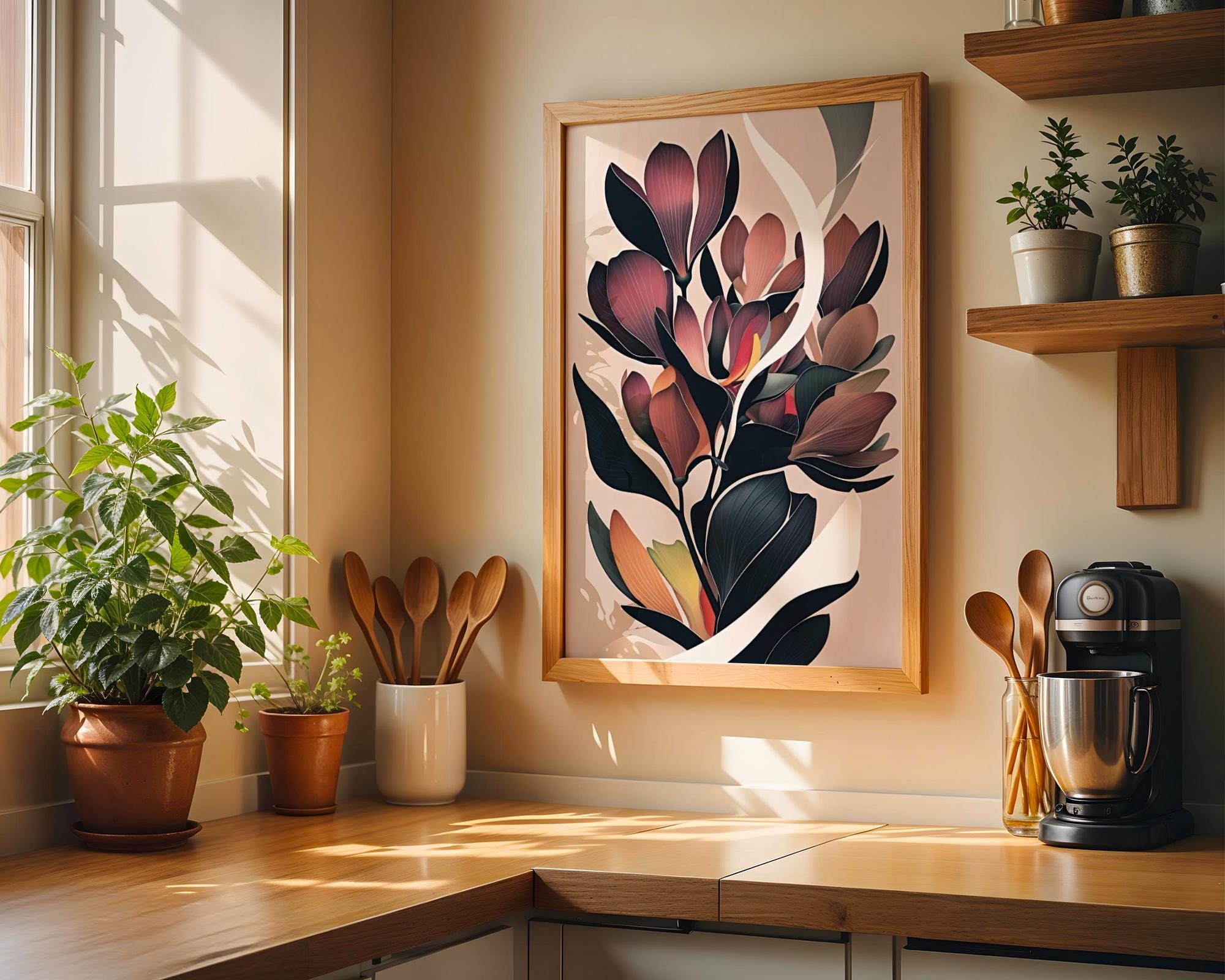 Abstract Botanical Prints, Magnolia Art, Magnolia, Nature Inspired ...
