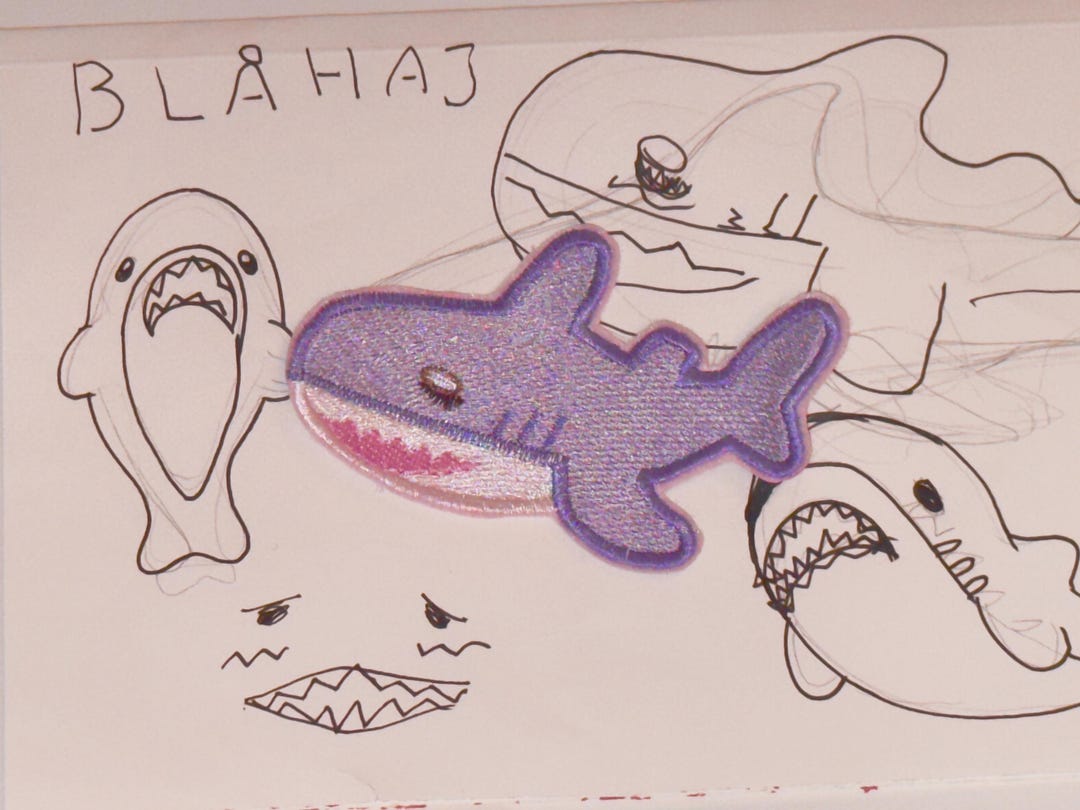 Blahaj Meme Patch: Embroidered Transpride Shark Sew-on Badge - Etsy Canada