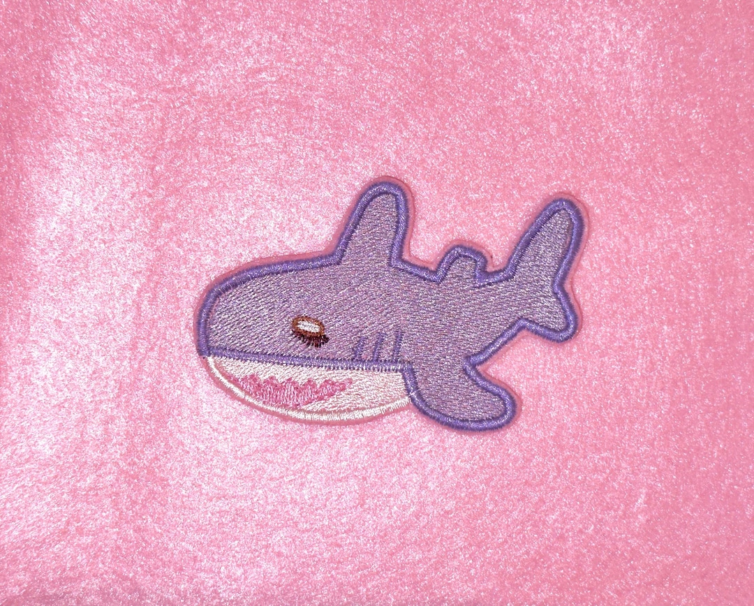 Blahaj Meme Patch: Embroidered Transpride Shark Sew-on Badge - Etsy Canada