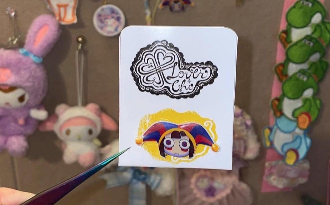 The Amazing Digital Circus Pomni Mini Badge Pin - Etsy