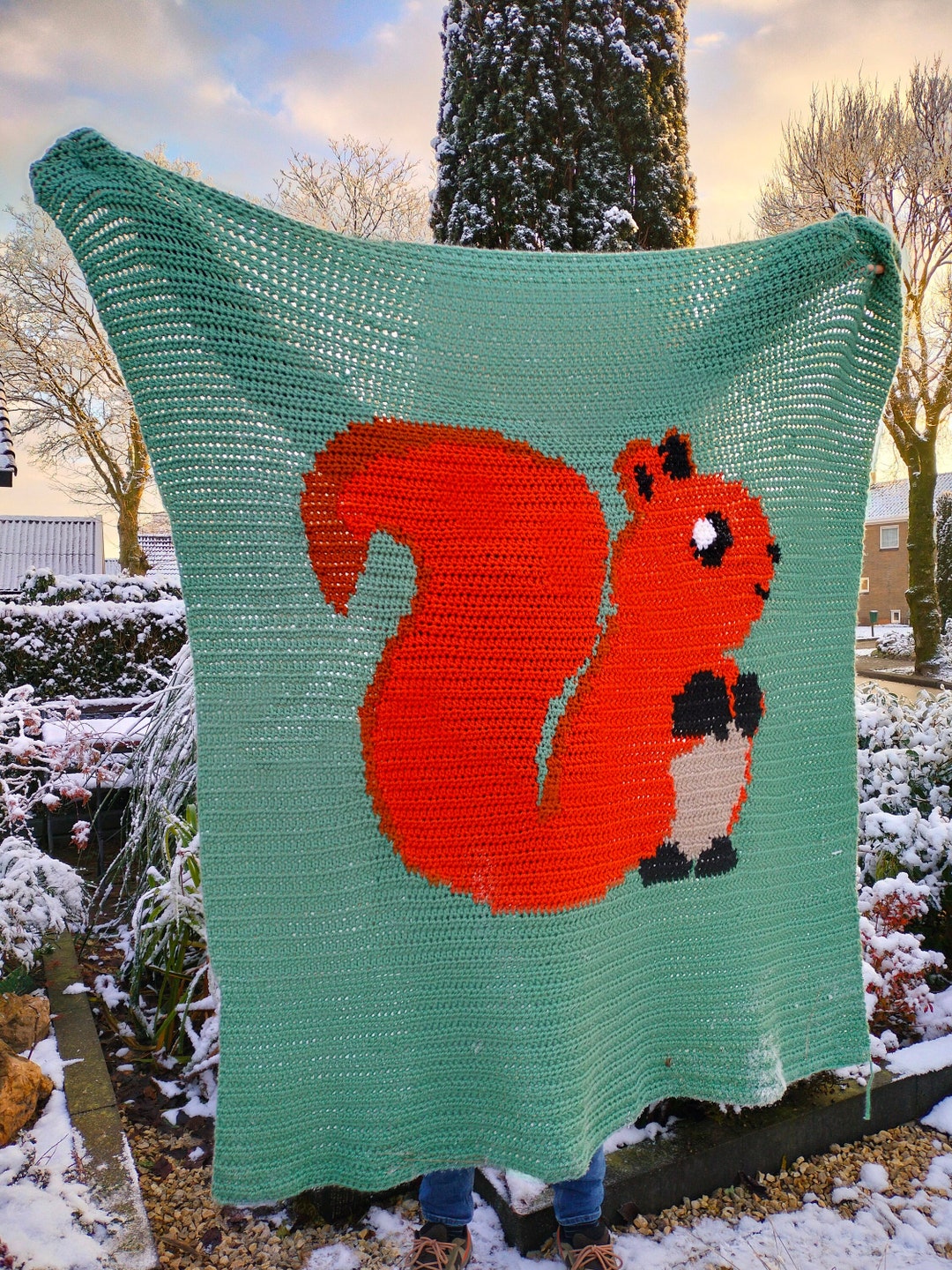 Squirrel Blanket Crochet Pattern 120180cm - Etsy