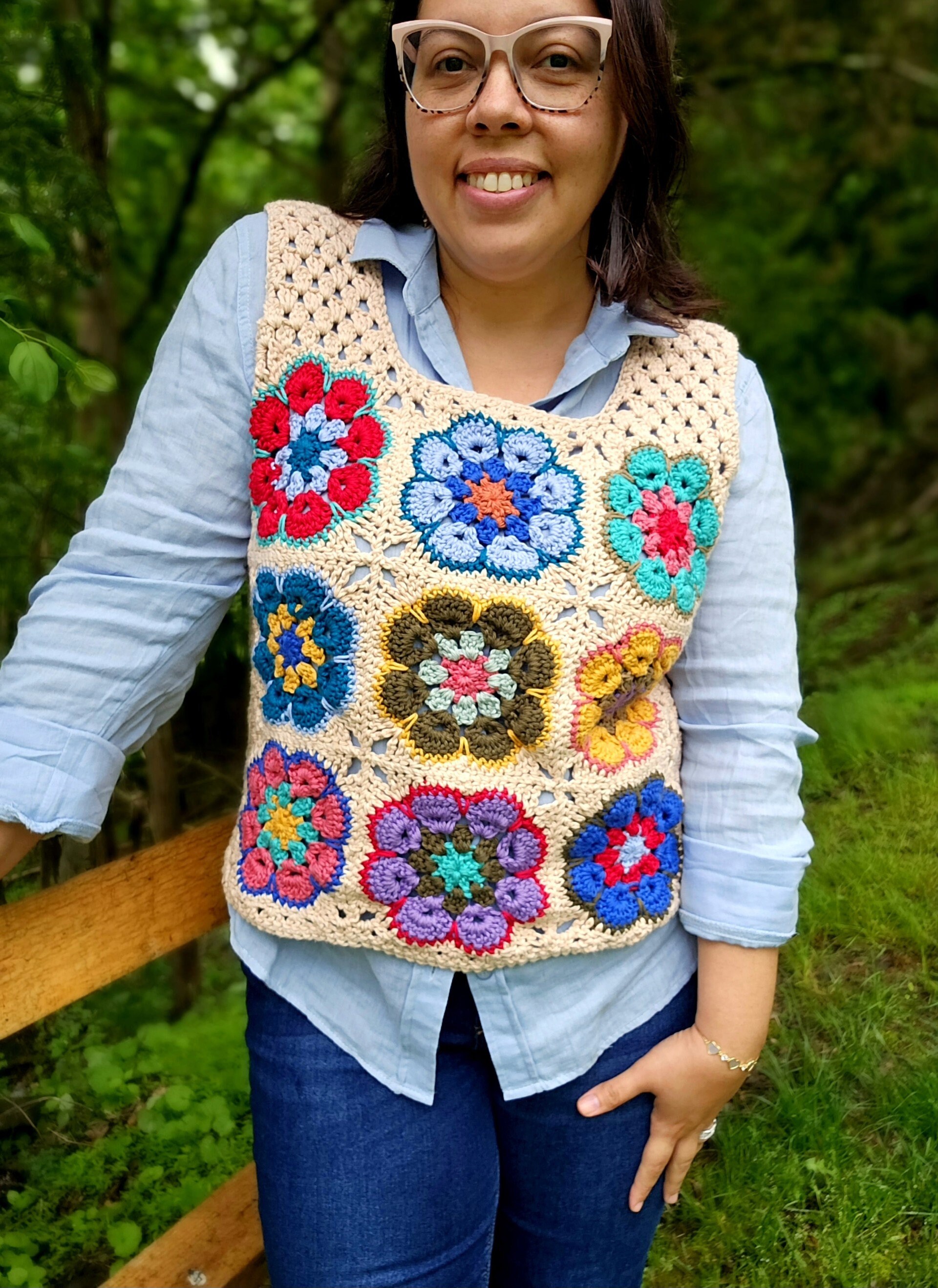 Sakura Vest Crochet Pattern PDF Flower Vest - Etsy