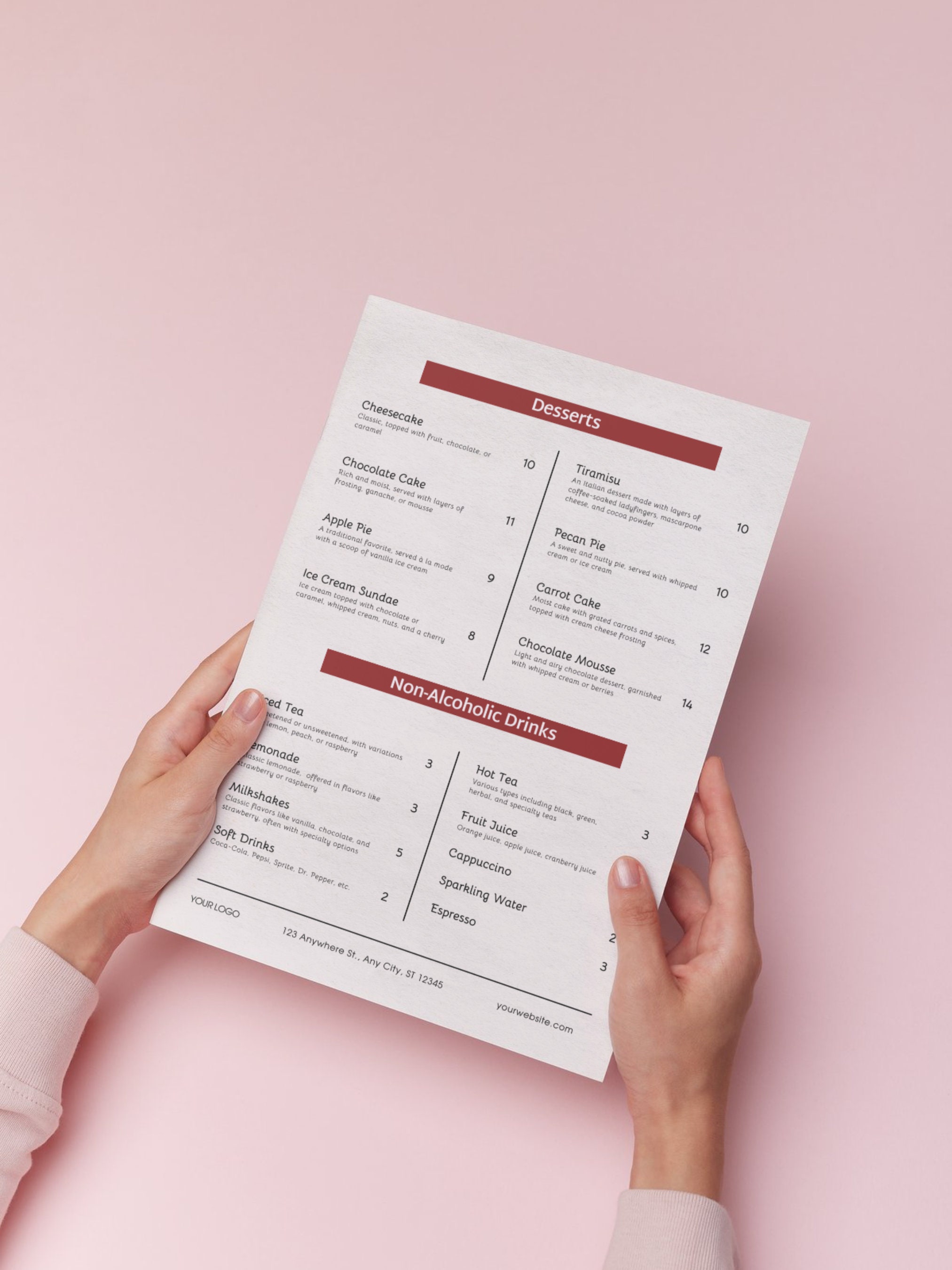 Creative Menu Template Restaurant Menu Editable Canva Design Modern ...