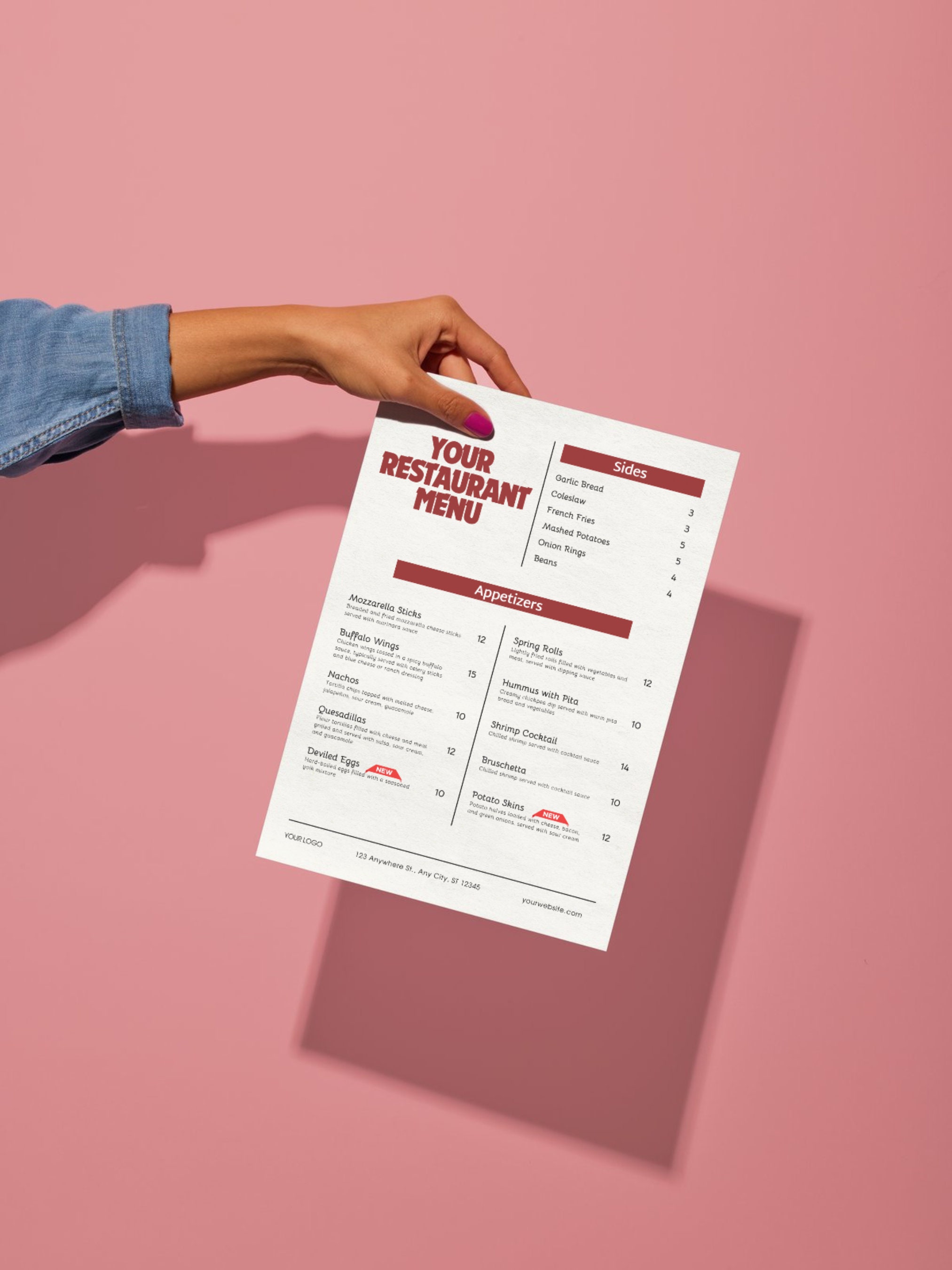 Creative Menu Template Restaurant Menu Editable Canva Design Modern ...