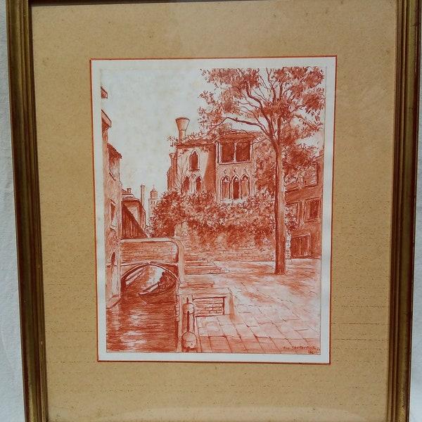 Antique Red Chalk Drawing - Etsy