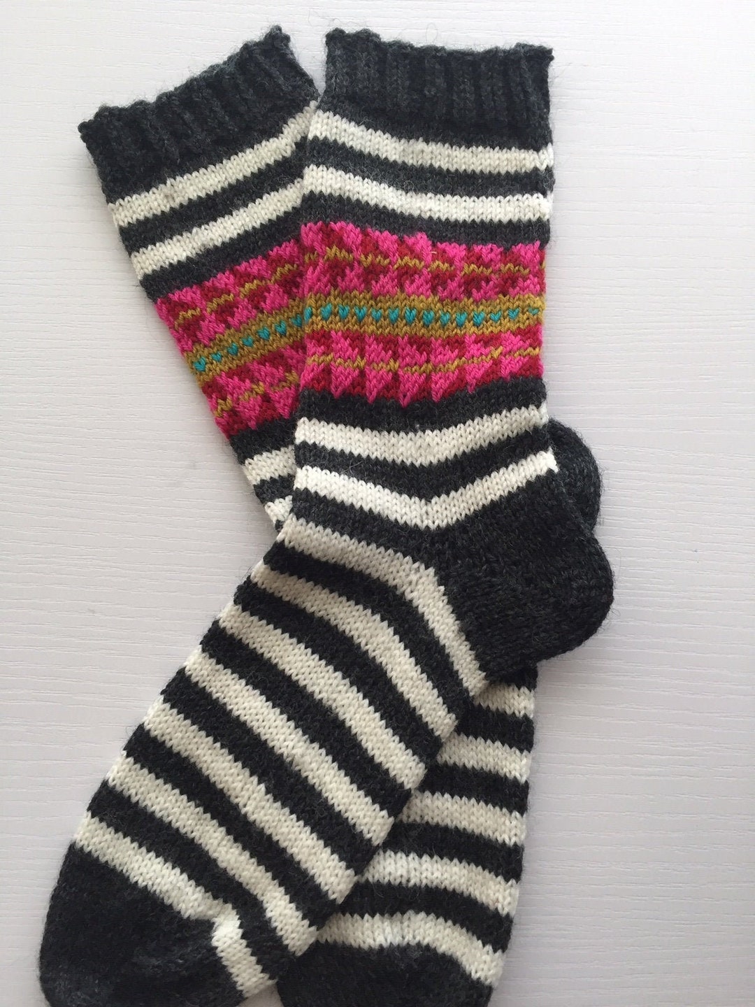 Funky Fairisle Sock Pattern - Etsy