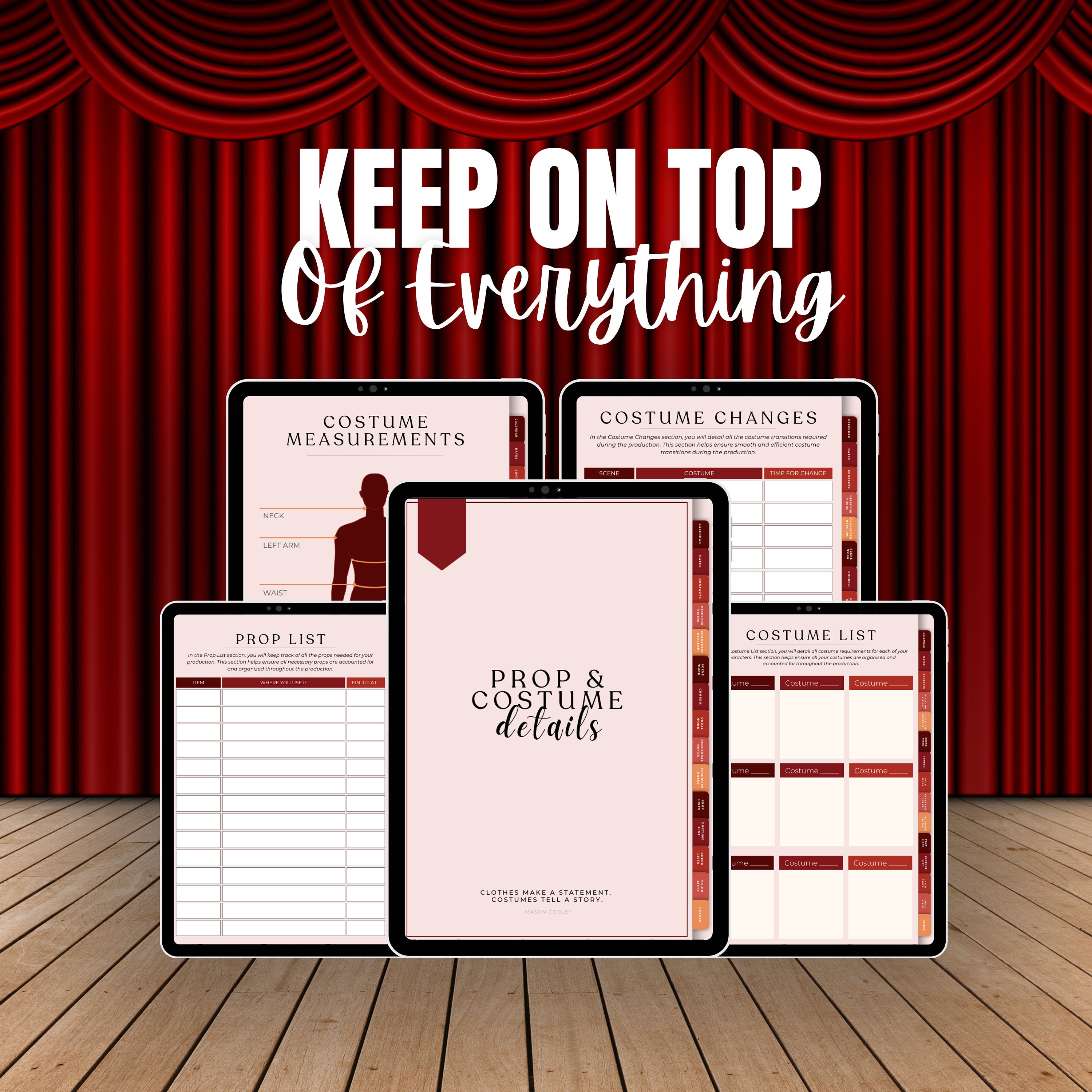 Ultimate Digital Rehearsal Planner for Theatre Digital Download ...