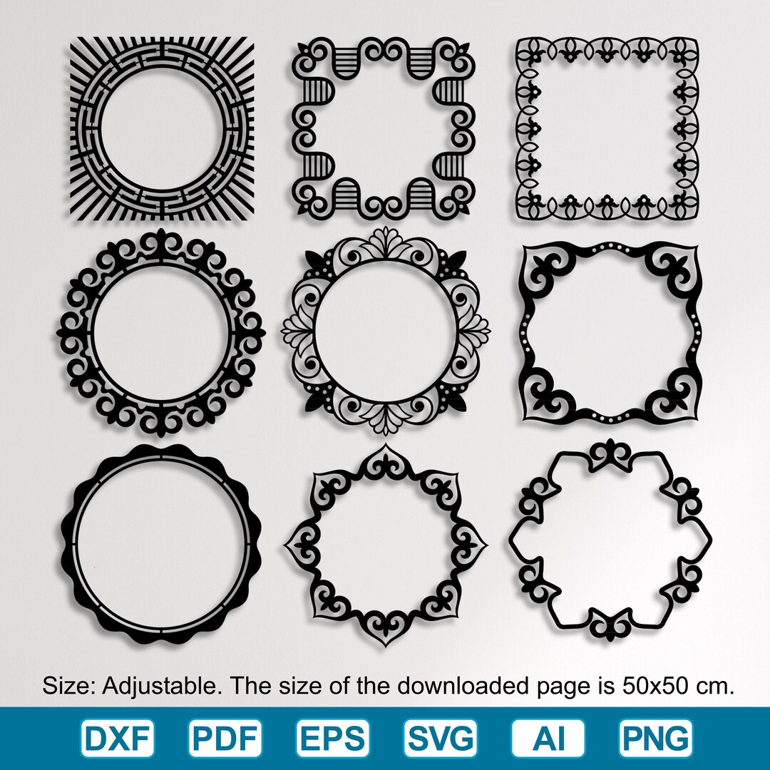 Marcos, archivos Svg Dxf Pdf Eps Ai Png, etiquetas, letreros, etiquetas ...