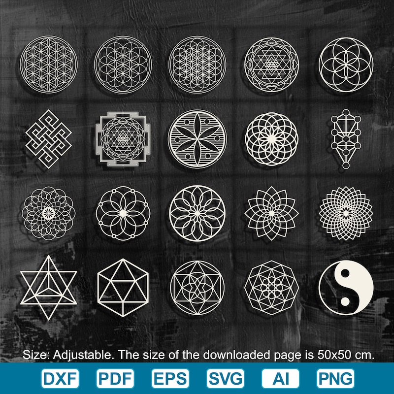 Sacred Geometry Cutout - Etsy UK