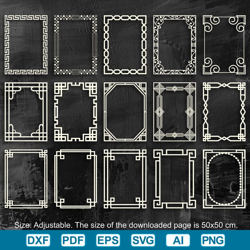 Rectangle Frame Svg - Etsy