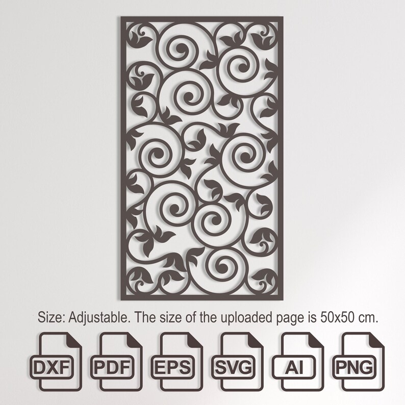 Decorative Panel, Dxf Pdf Eps Ai Svg Png Templates Vector Files for ...