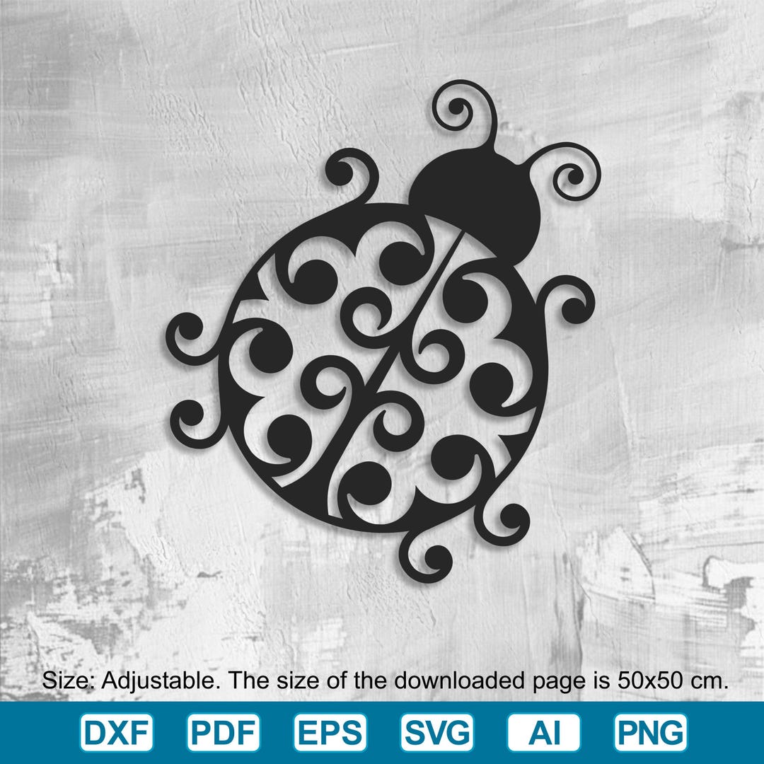 Ladybug Laser Cut File: CNC Router Wall Art Template (DXF, PDF) - Etsy