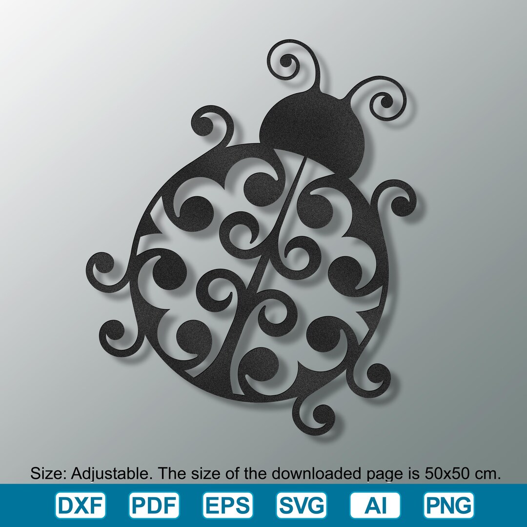 Ladybug Laser Cut, Cnc, Engraving File: Wall Art Template. - Etsy