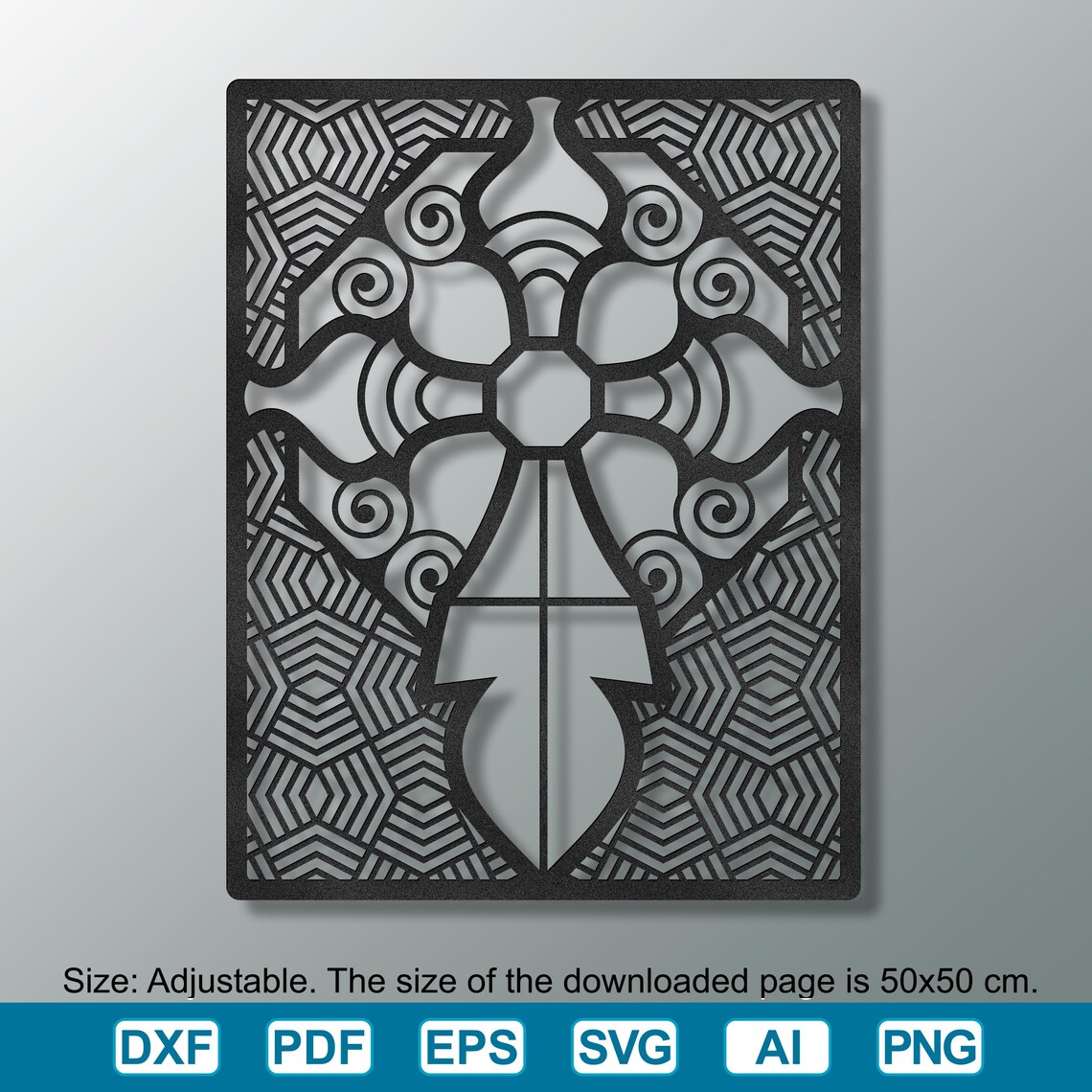 Christian Cross Laser Cut File, Religious Wall Decor (digital Download ...