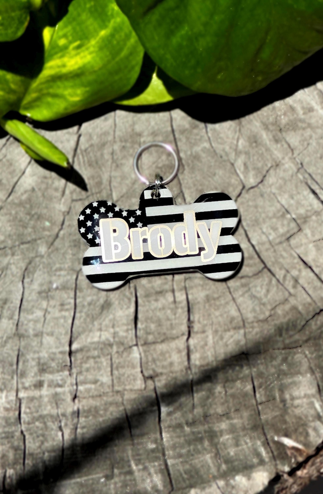 American Flag Pet Tag Personalized Pet ID Tag Customized Gift for Pet ...