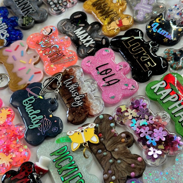 Custom Resin Pet Id Tag - Etsy