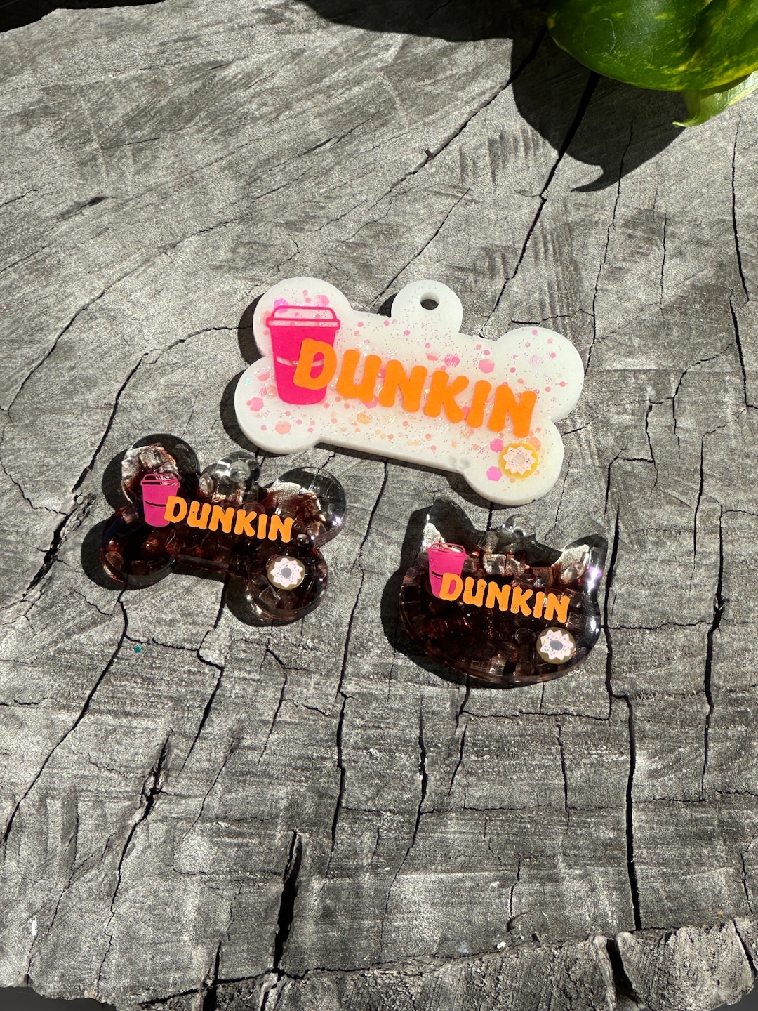 Dunkin Donuts Inspired Pet Tag Personalized Pet ID Tag Handmade Gift ...