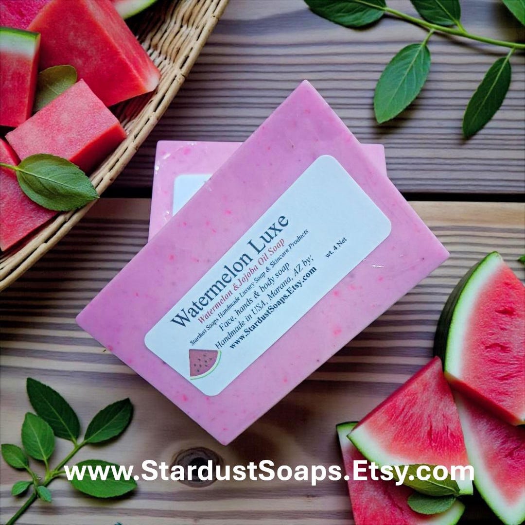 Watermelon Luxe Artisan Soap Bar | Handmade With Jojoba Oil ...