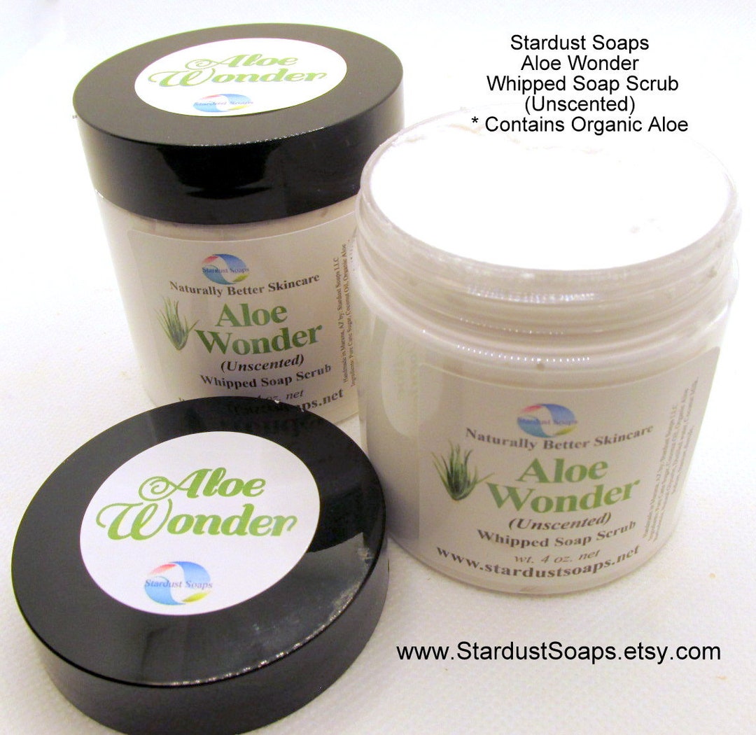 Aloe Wonder Unscented Whipped Soap Scrub, Organic Aloe, Wash, Exfoliate ...
