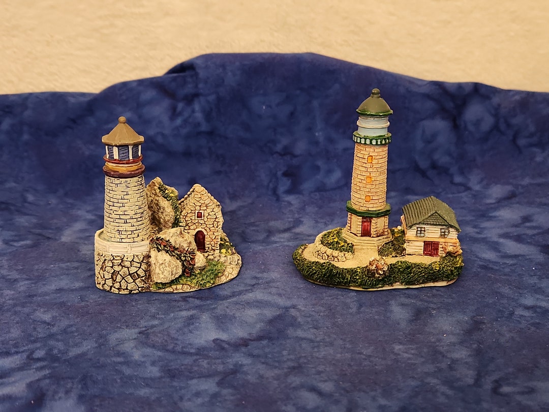 Stone Lighthouse With Keepers Cottage Office Nautical Home Décor ...