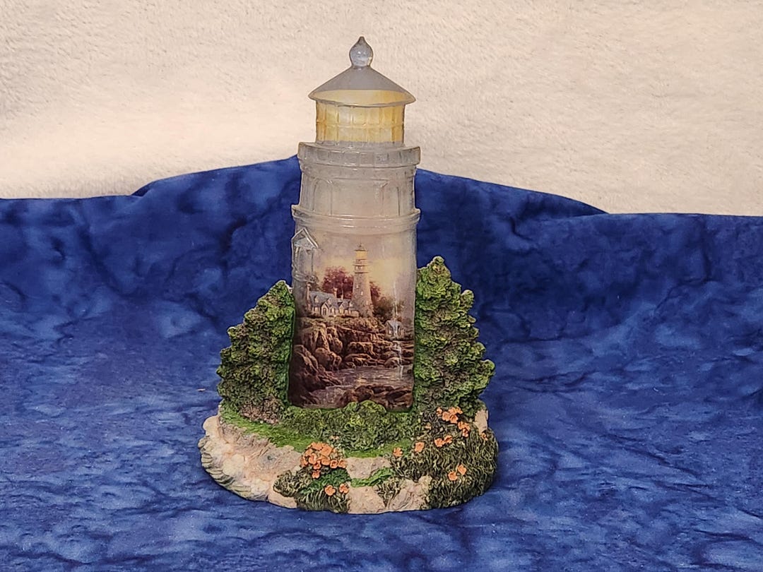 Thomas Kinkade Safe Harbor Lighthouse Collection the Sea of Tranquility ...