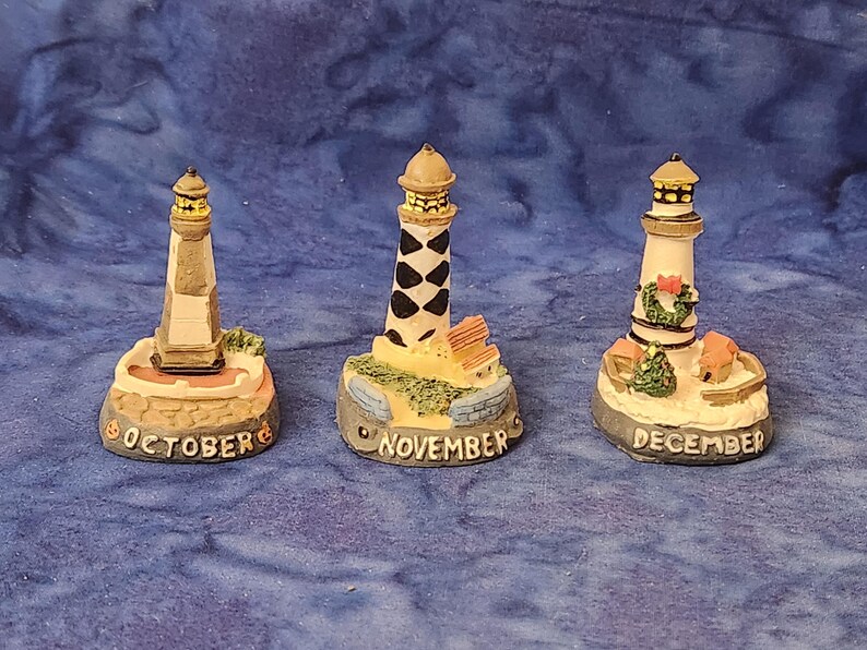 Miniature Lighthouses With Cottages and Other Items Pick Your Month ...