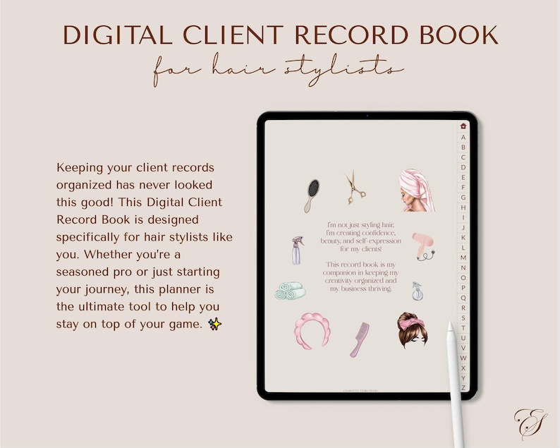 Digital Hair Stylist Client Record Book | Client Record Book for Hair ...