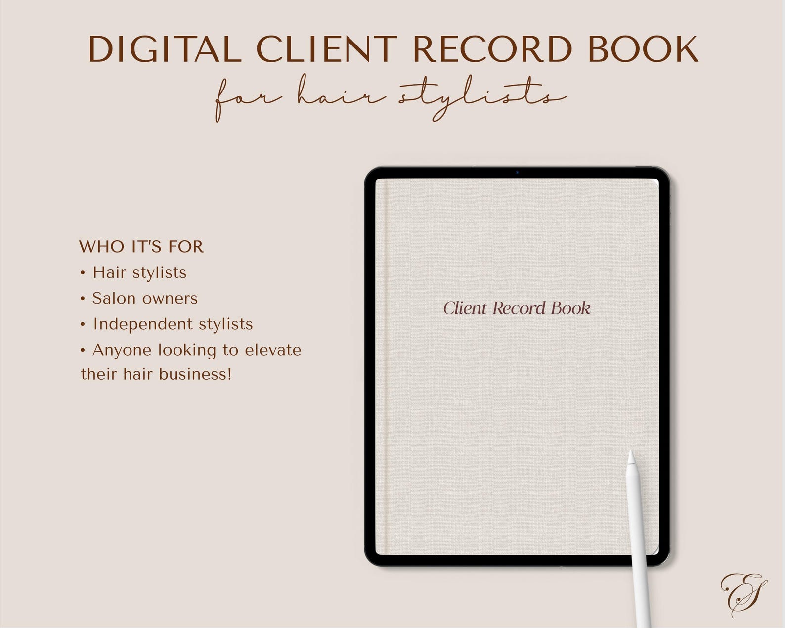 Digital Hair Stylist Client Record Book | Client Record Book for Hair ...
