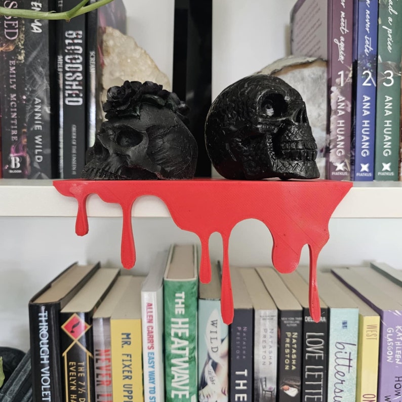 Blood Drip Shelf Decor, Blood Drip, Gothic Shelf Decor, Bookshelf ...