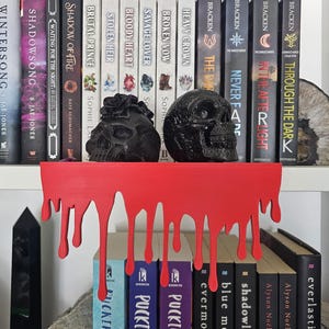 Blood Drip Shelf Decor, Blood Drip, Gothic Shelf Decor, Bookshelf ...