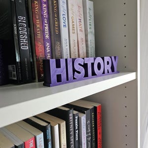 History Sign, History Plaque, Book Trope Sign, Book Genre Sign, Reading ...