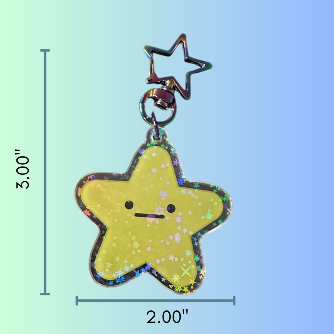Holographic Star Keychain / Cute Keychain / Funny Keychains - Etsy