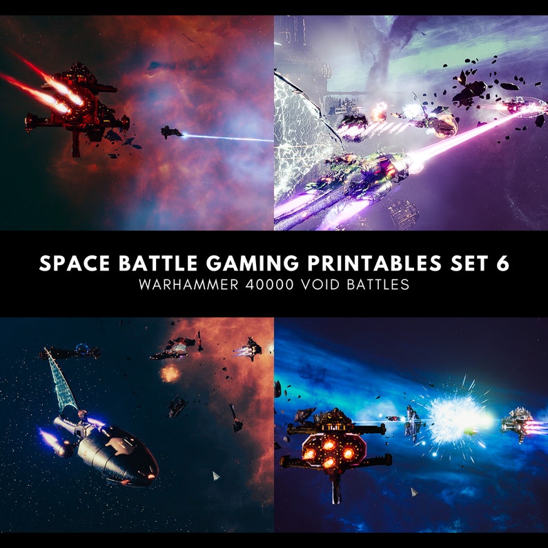 Warhammer Space Battle Gaming Printables Set 6. Ideal for Gifts and for ...