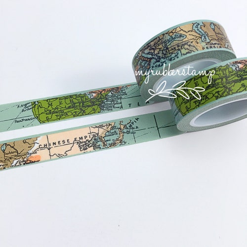 Map Washi Tape Old Map Washi Tape Travel Maps Washi Tape - Etsy