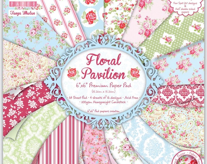 Floral Pavilion Paper Pad First Edition Premium Paper Pad 6x6 64/pkg ...