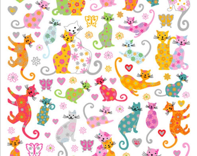 Flower Kitties Sticker Kitty Cat Sticker Kitten Sticker - Etsy