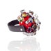 Bold Red Glass Ring Colorful Cocktail Ring Contemporary Art - Etsy