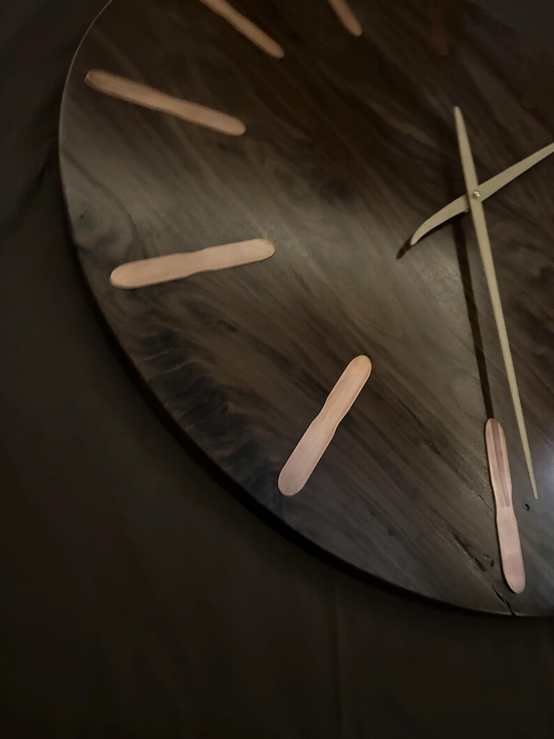Black Walnut Wall Clock. 100% Hand Made, Using Black Walnut, Cypress ...