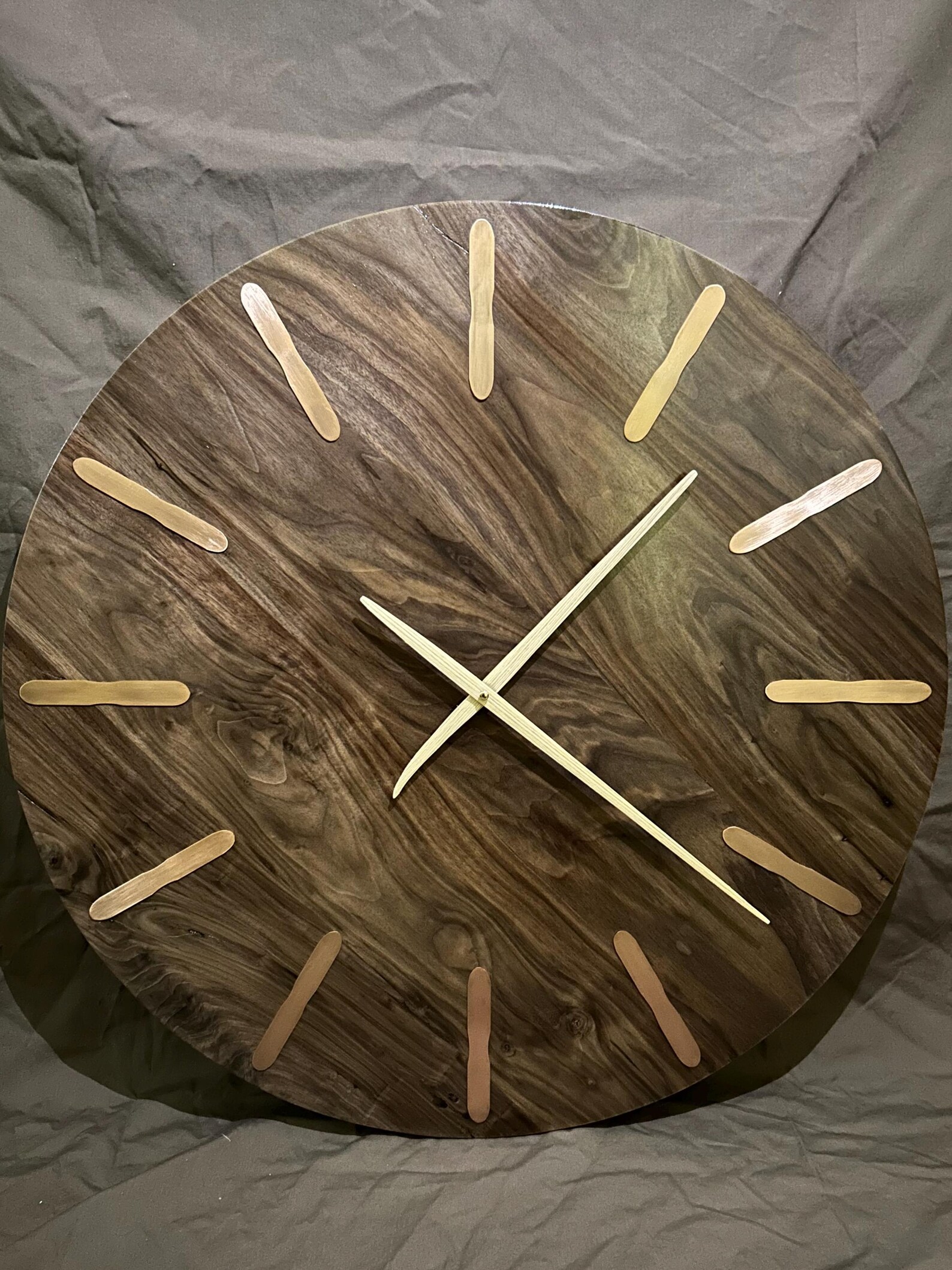 Black Walnut Wall Clock. 100% Hand Made, Using Black Walnut, Cypress ...