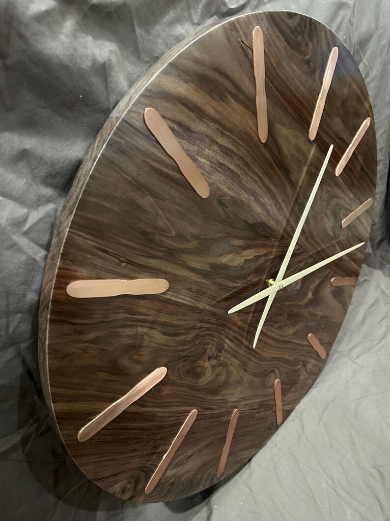 Black Walnut Wall Clock. 100% Hand Made, Using Black Walnut, Cypress ...