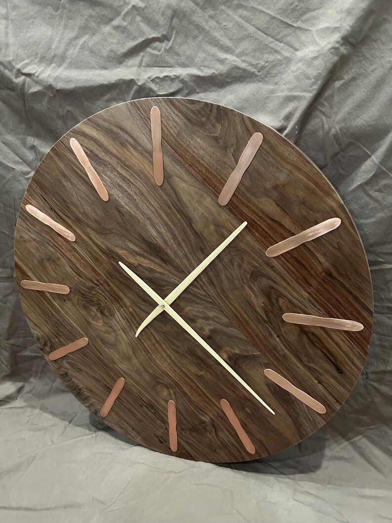 Black Walnut Wall Clock. 100% Hand Made, Using Black Walnut, Cypress ...