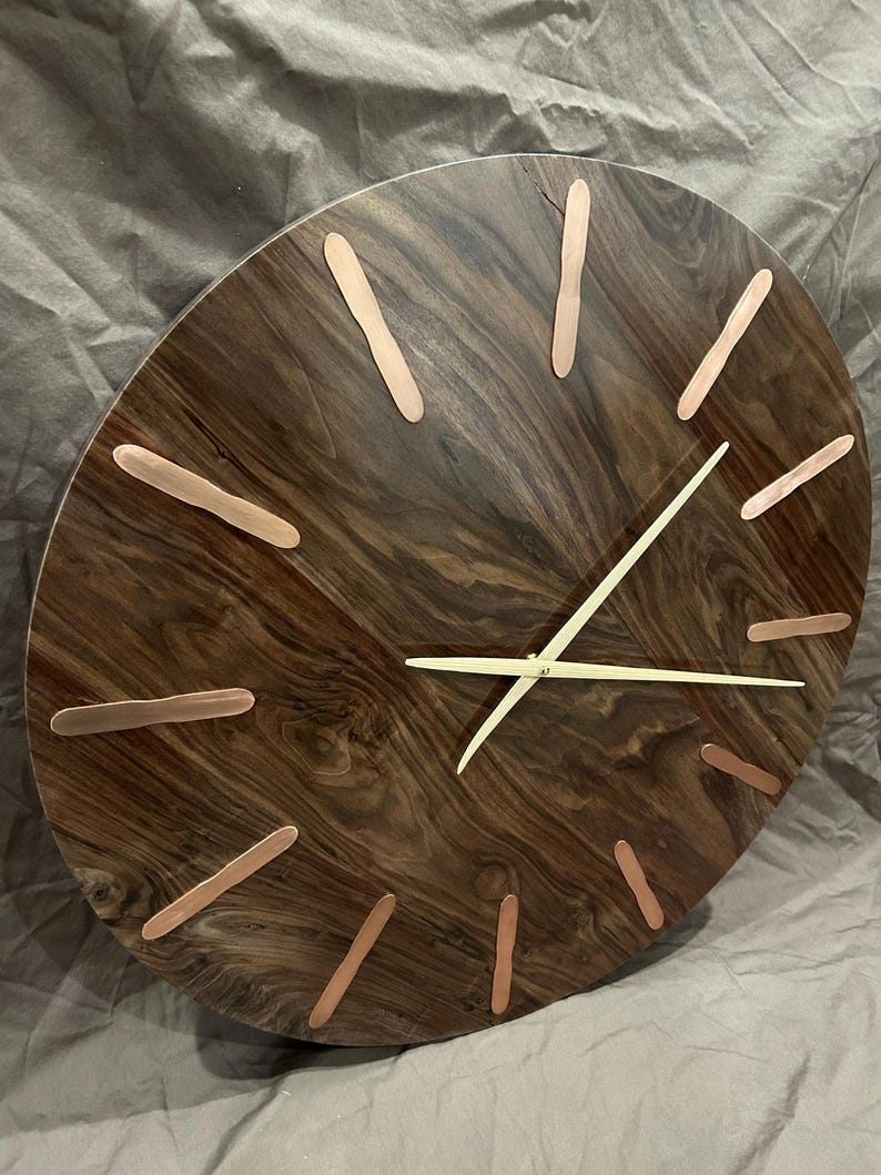 Black Walnut Wall Clock. 100% Hand Made, Using Black Walnut, Cypress ...
