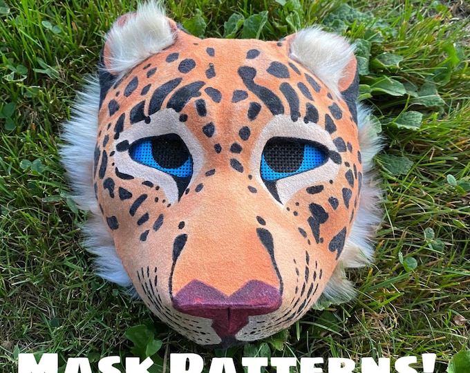 Cardboard Wolf Therian Furry Mask Pattern and Guide!! | Birdydogshop - Etsy