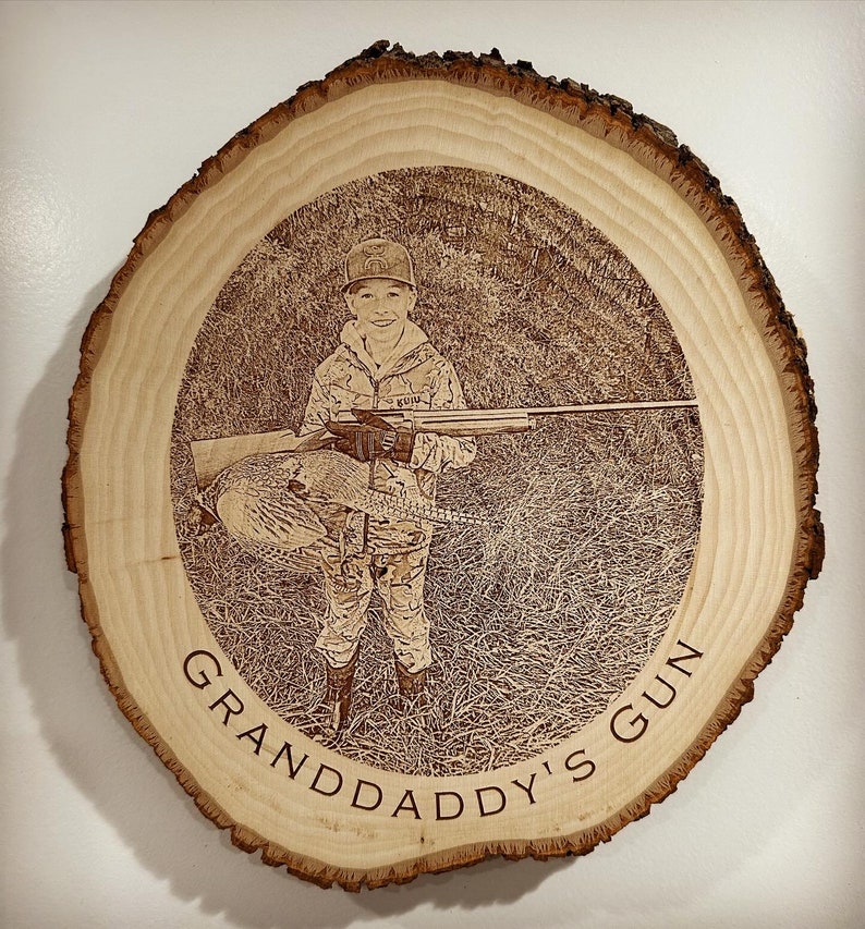 Custom Laser Engraved Hunting Photo Plaques - Round - Etsy