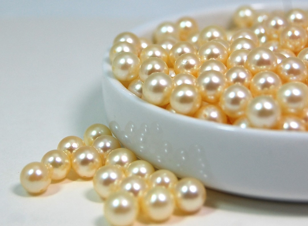 7 Mm Round Fresh Water Pearls, Natural Pearls, Jewelry Making Supplies ...