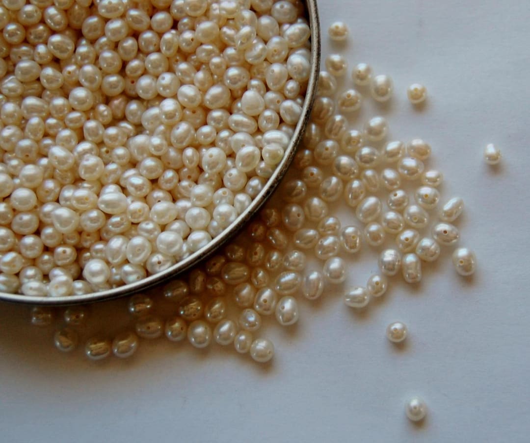 3-5 Mm Nugget Fresh Water Pearls, 25 Loose Pearls, Natural Pearls ...