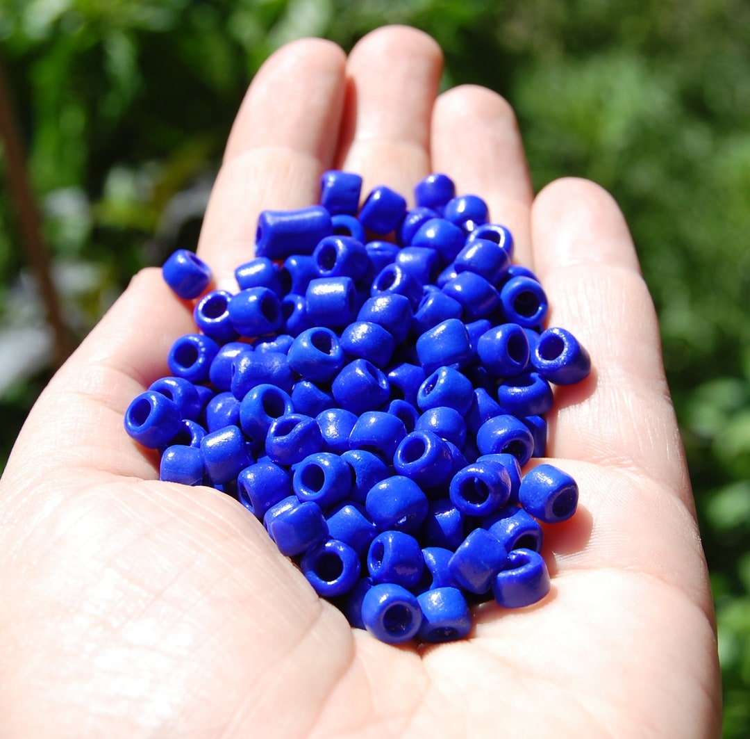 Bright Blue, Navy Blue Colored, Small Crow, Vintage Seed Beads, Bulk ...